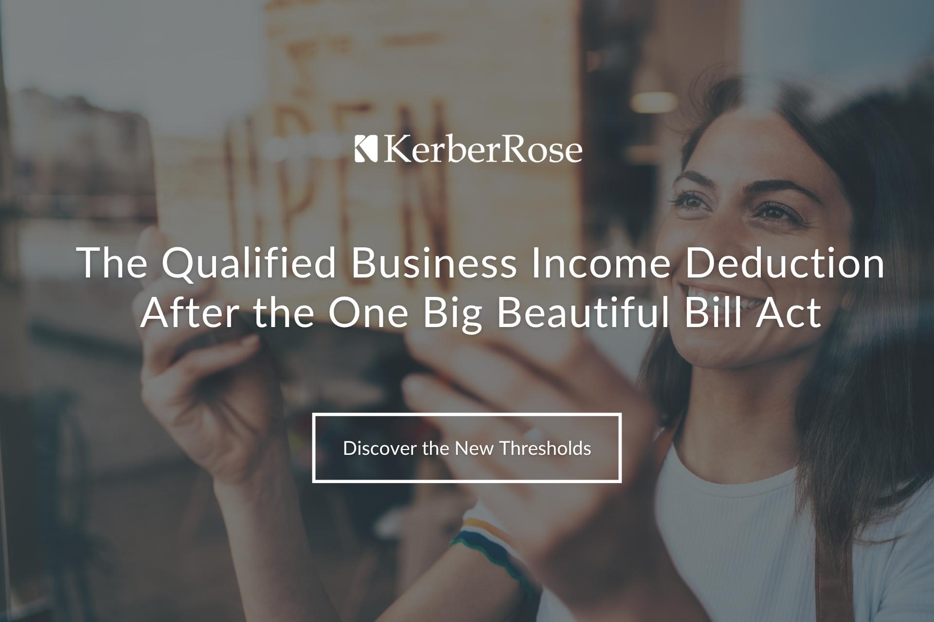 The Qualified Business Income Deduction After the One Big Beautiful ...